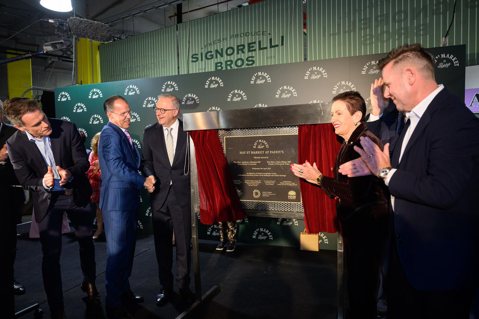 Prime Minister And NSW Premier Officially Opens Hay St Market At Paddy’s